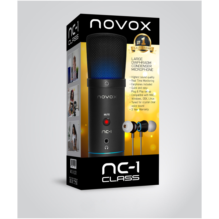 NC 1 CLASS – pojemnościowy mikrofon USB – NOVOX PRO
